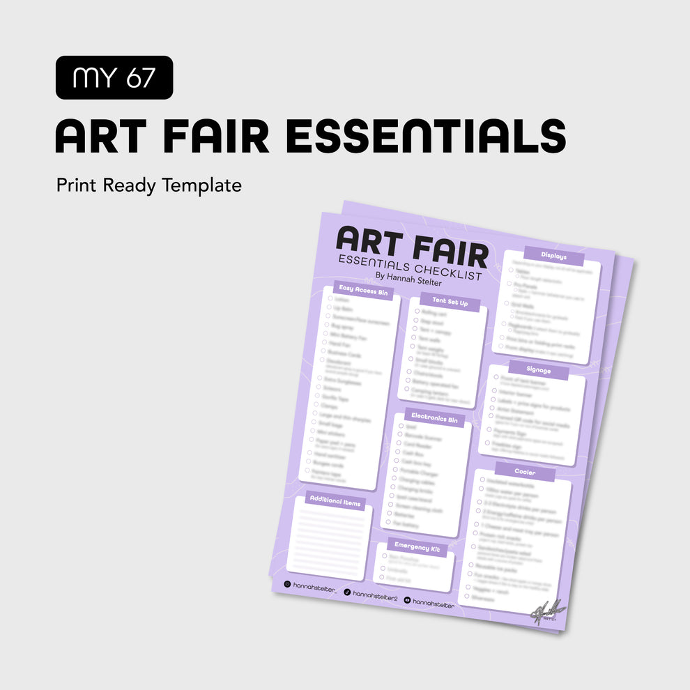 Art Fair Checklist Digital Download – Scribble Lady